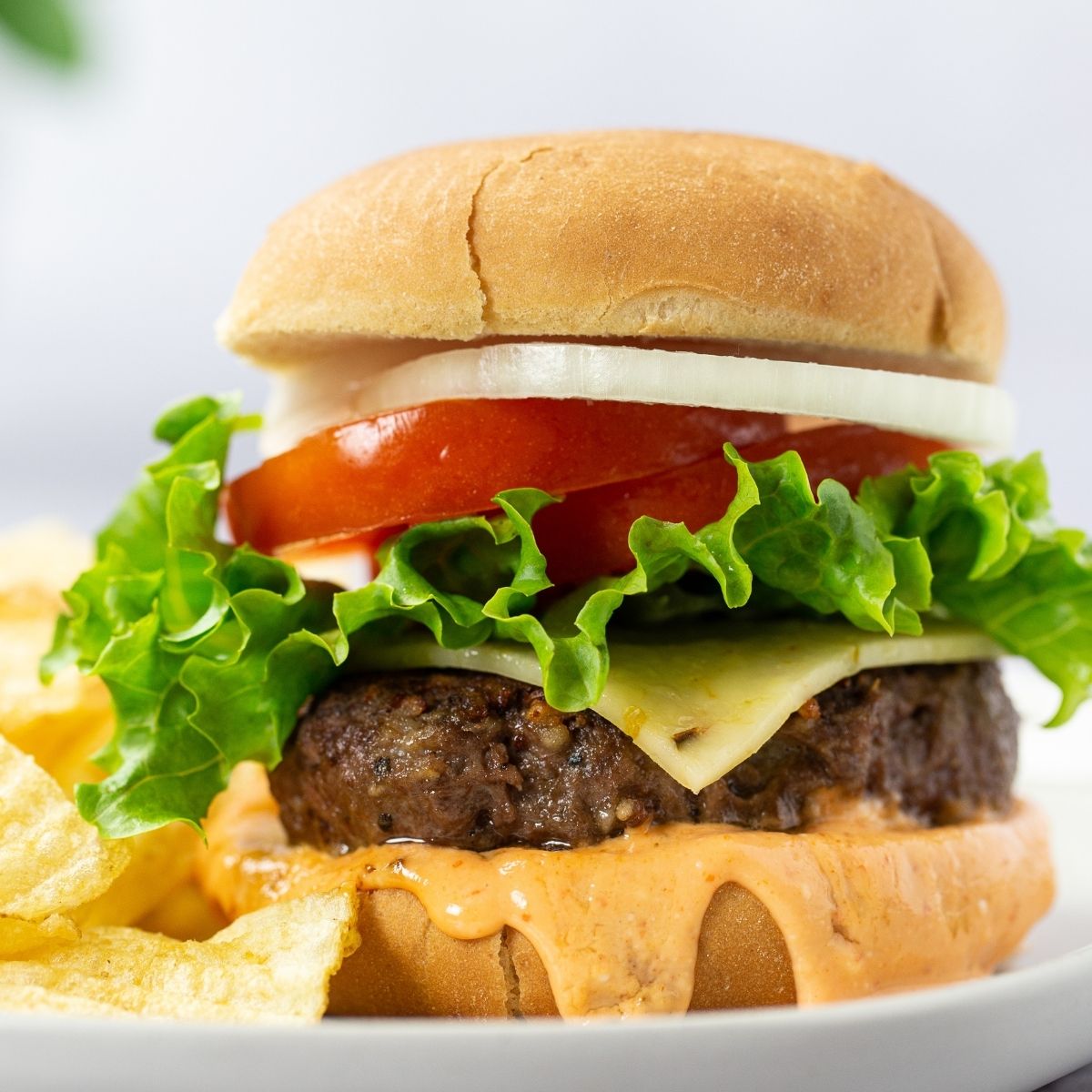 Spicy Burger with Creamy Sriracha Sauce - It Is a Keeper