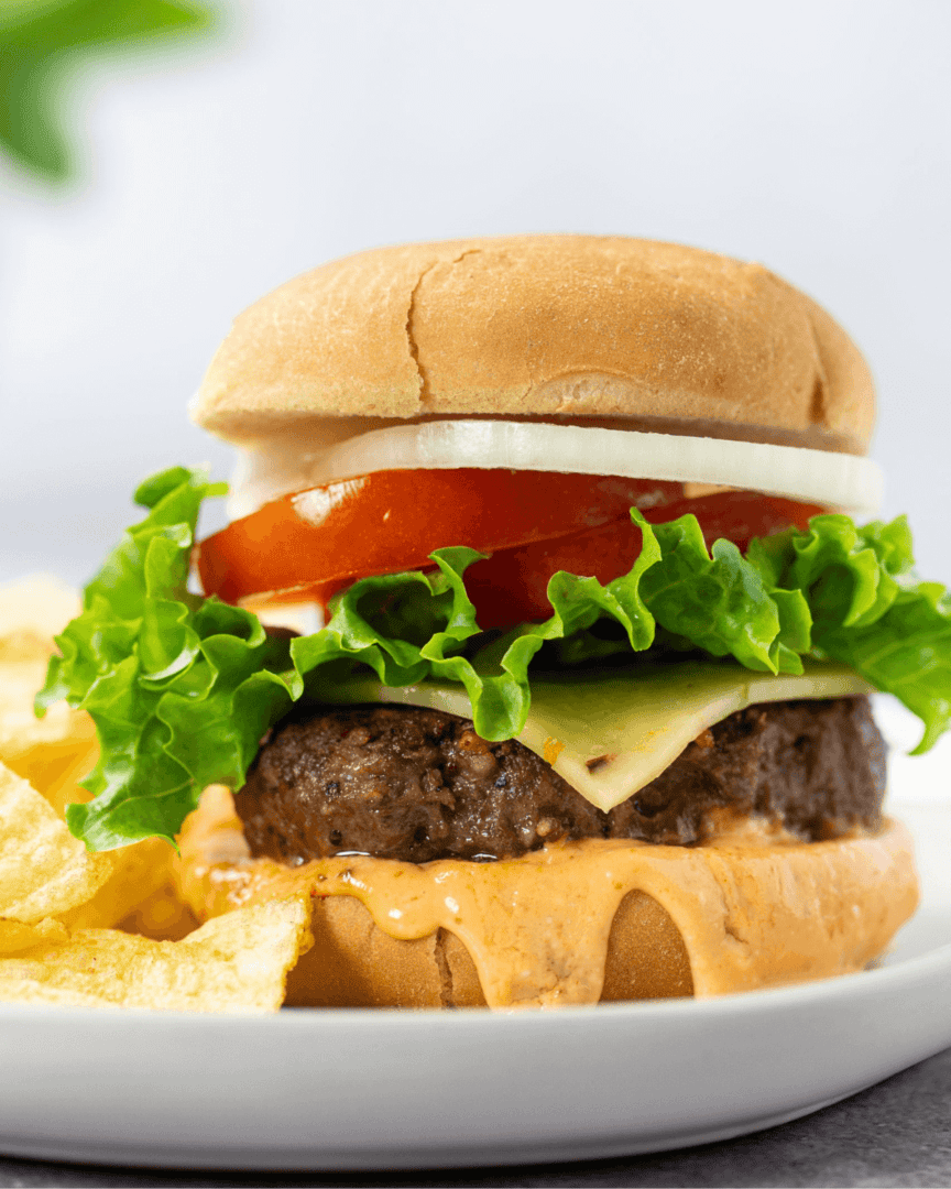 Spicy Burger with Creamy Sriracha Sauce - It Is a Keeper