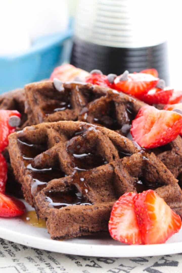Cake Mix Chocolate Waffles - It Is a Keeper