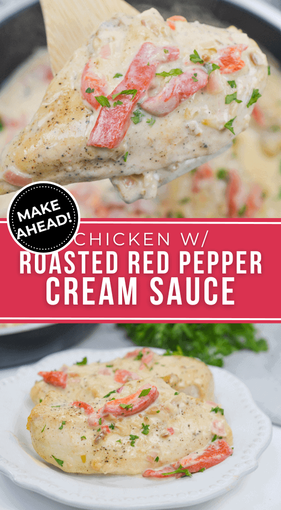 Chicken with Roasted Red Pepper Cream Sauce - It Is a Keeper