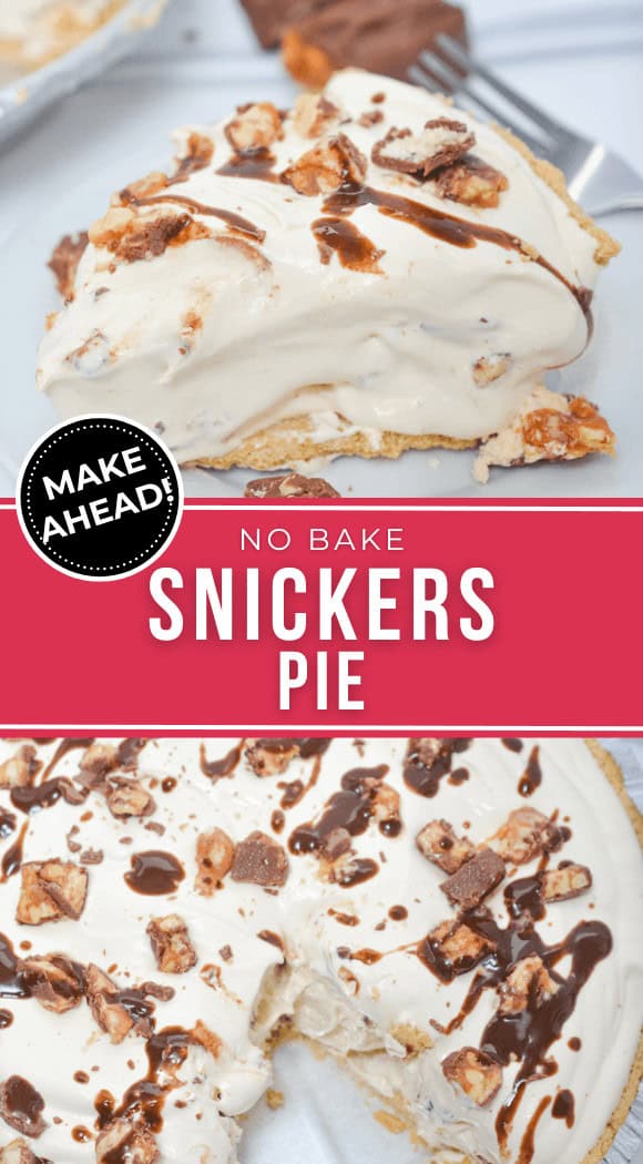 No Bake Snickers Pie - It Is a Keeper